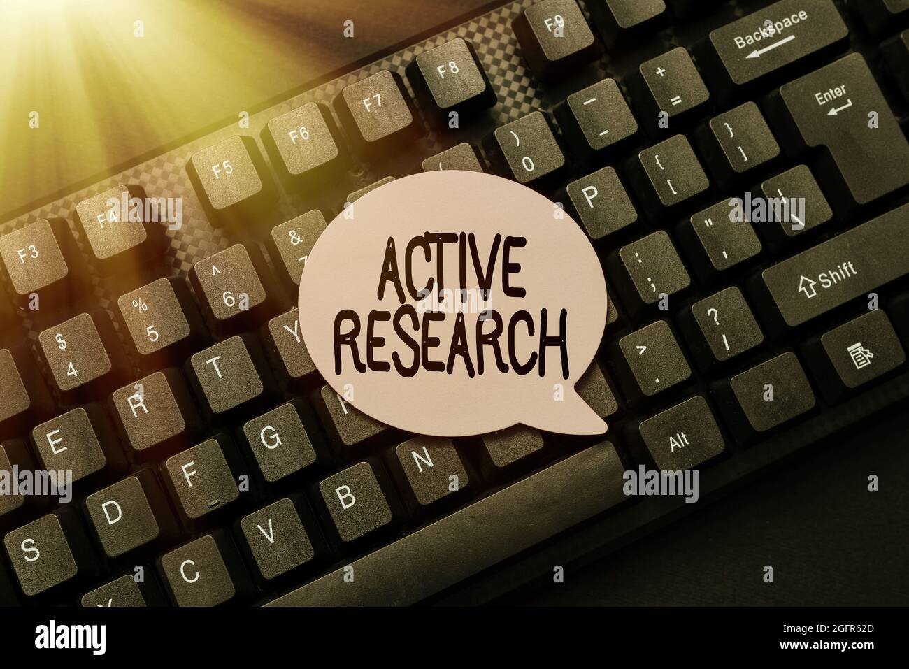 Handwriting text Active Research. Business approach Simultaneous ...