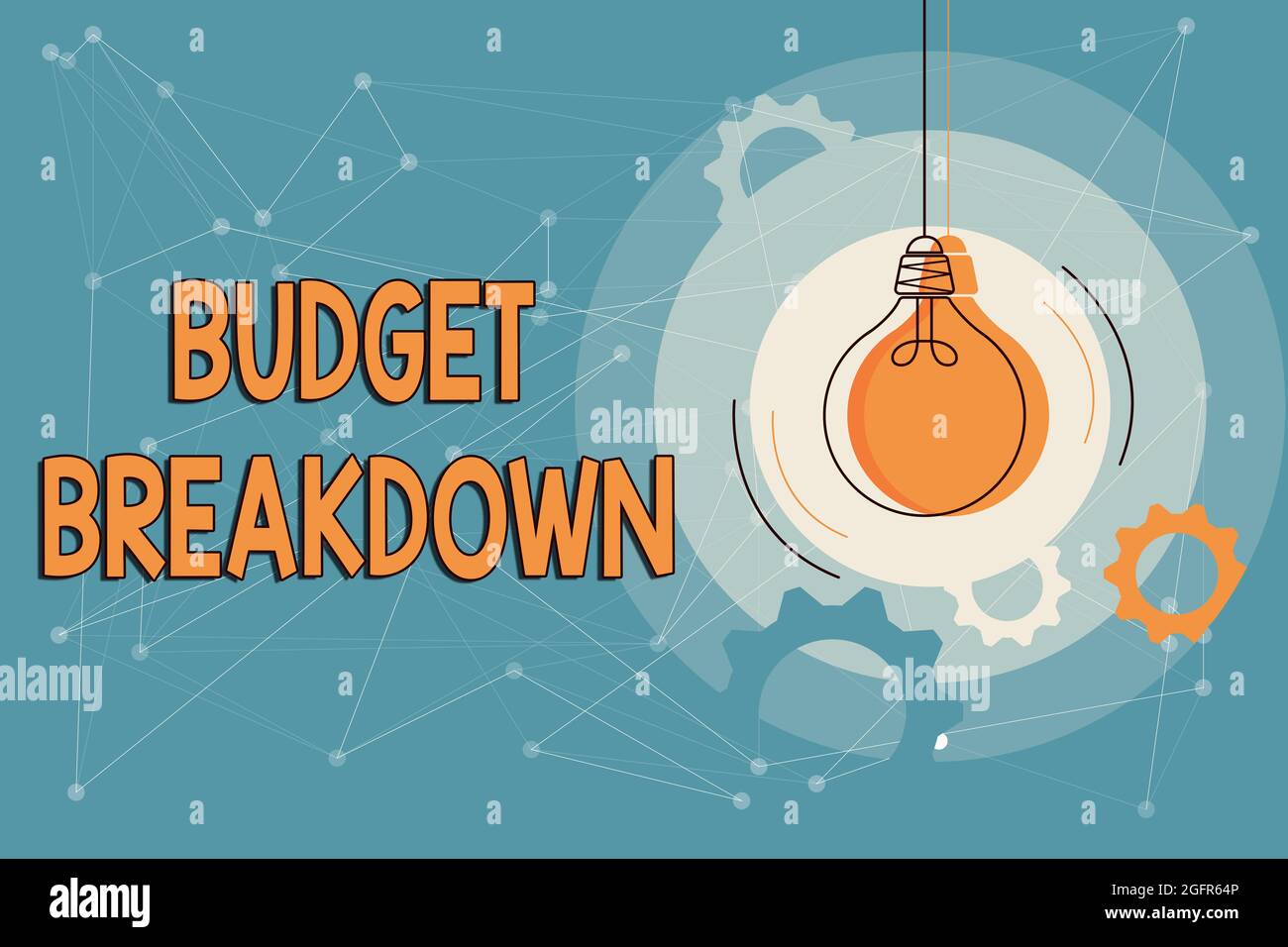 Conceptual display Budget Breakdown. Internet Concept dividing the cost ...
