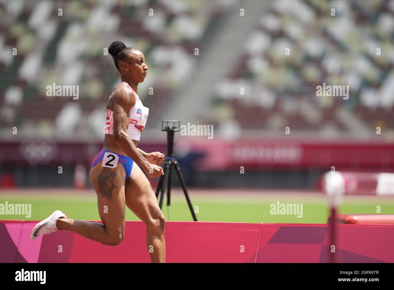 Jasmine Camacho-Quinn competed during the Tokyo 2020 Olympic Games ...