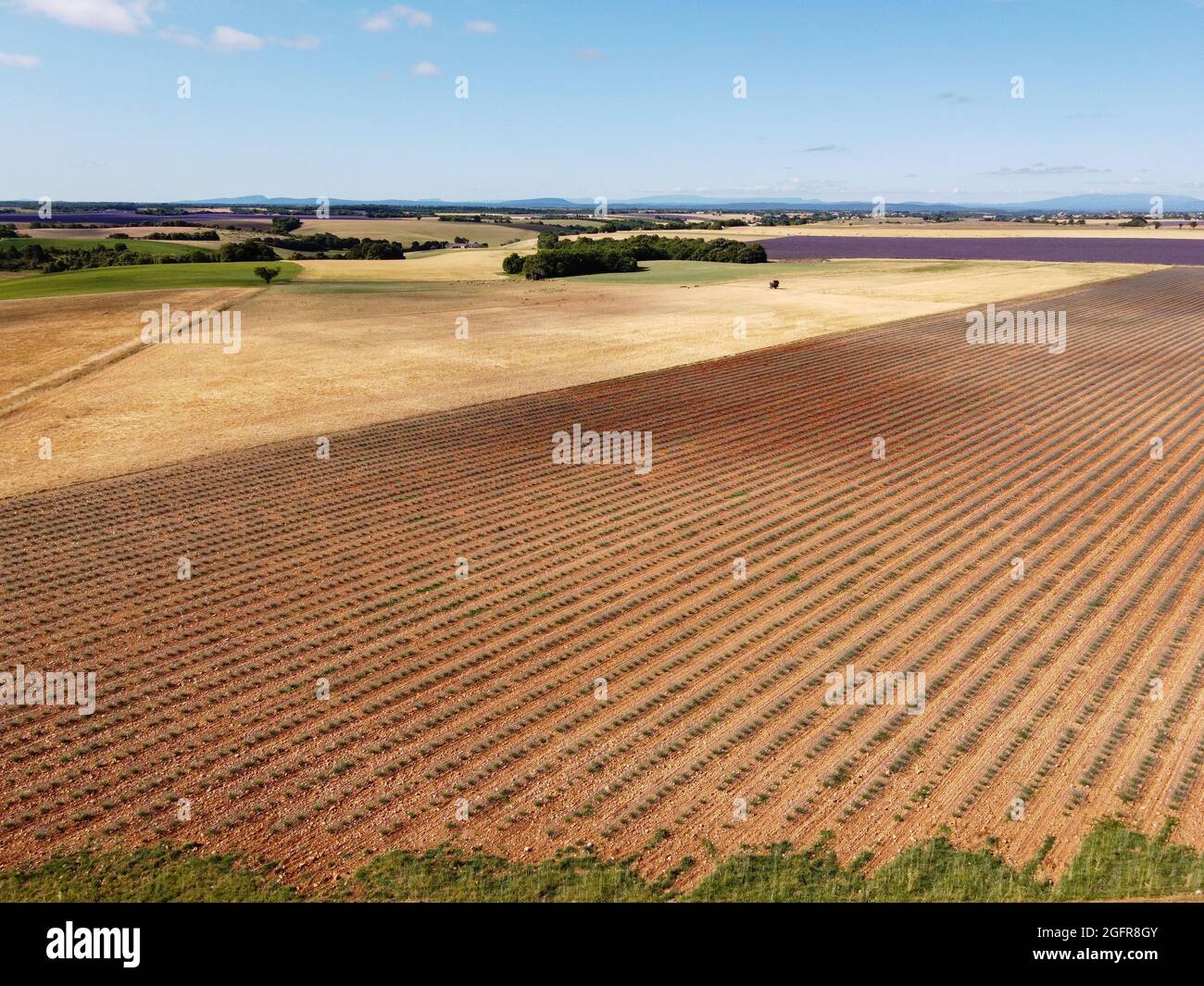 Touristic destination in South of France, aerial view on colorful ...