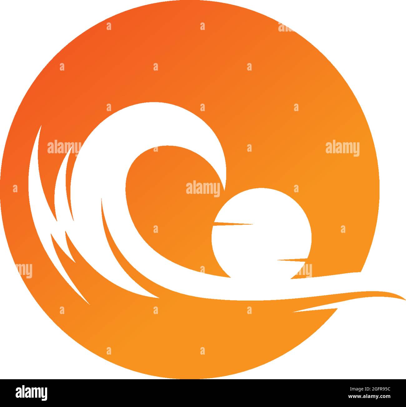 Wave and sun logo icon design template Stock Vector Image & Art - Alamy