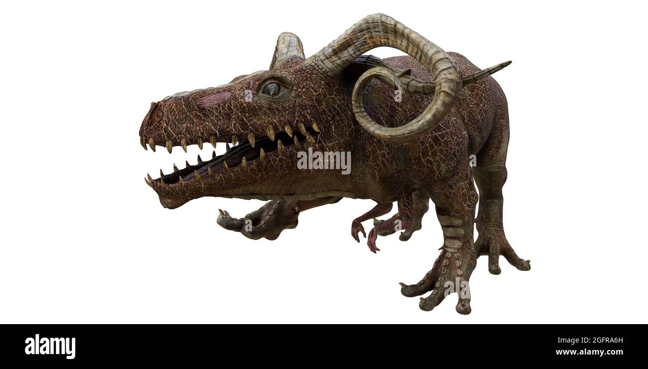 3D illustration Fantasy monster creature isolated on white background ...