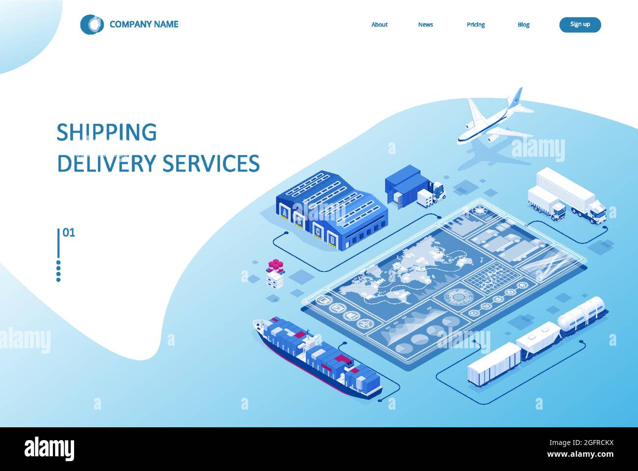 Isometric Logistics and Delivery concept. Delivery home and office ...