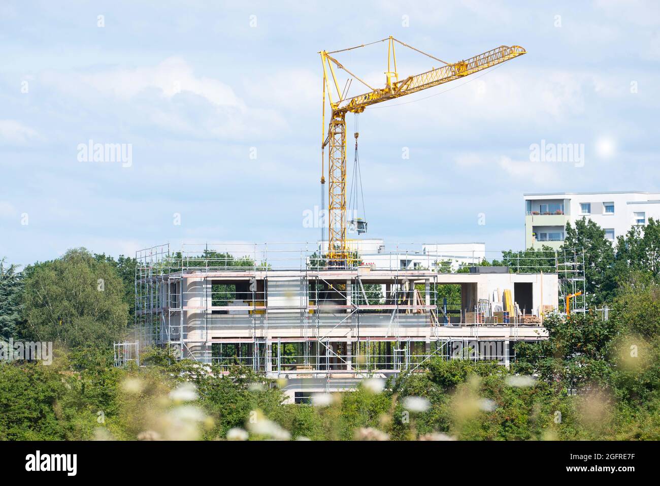 Construction site, building a new house Stock Photo - Alamy