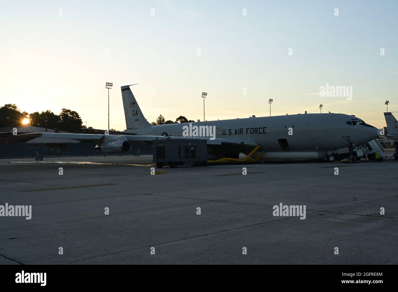 An E-8C Joint STARS aircraft assigned to the 116th Air Control Wing ...
