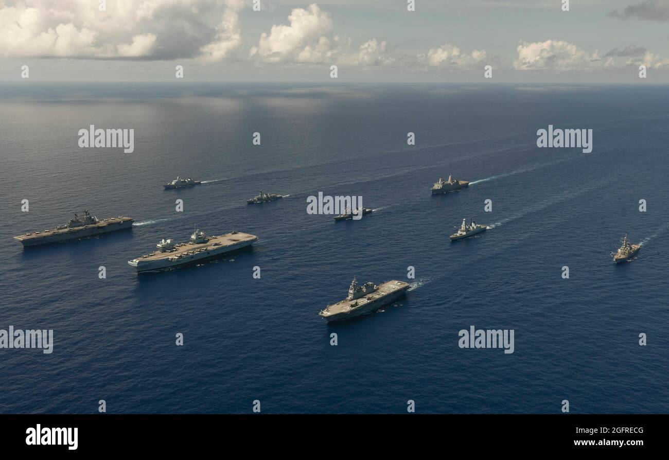 United Kingdom (U.K.) Carrier Strike Group (CSG 21) and USS America ...