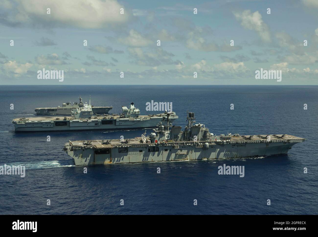 United Kingdom (U.K.) Carrier Strike Group (CSG 21) and USS America ...