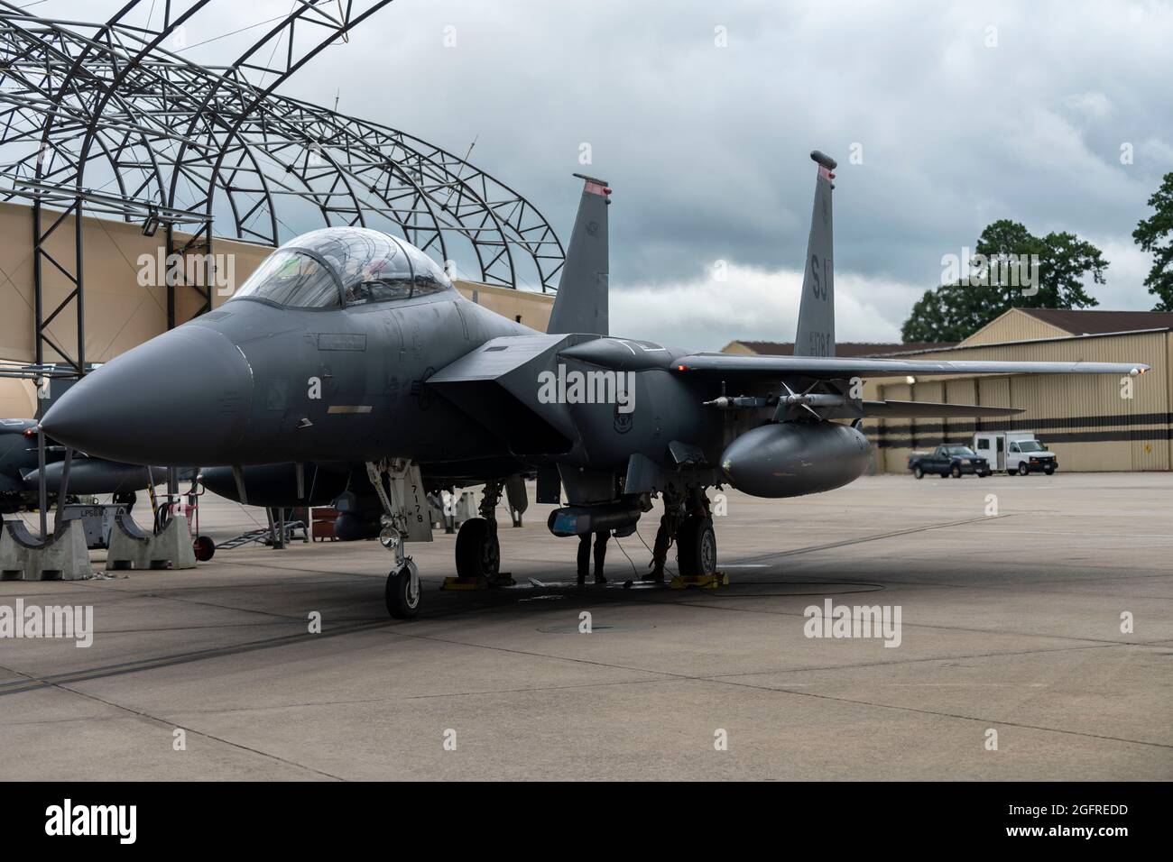 Aircrew members and maintainers from the 333rd Fighter Squadron perform ...