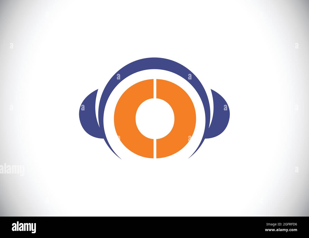 Initial O monogram alphabet with a headphone. Headphone Logo. Music ...