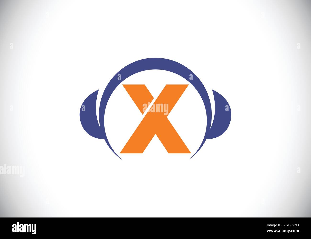 Initial X monogram alphabet with a headphone. Headphone Logo. Music ...