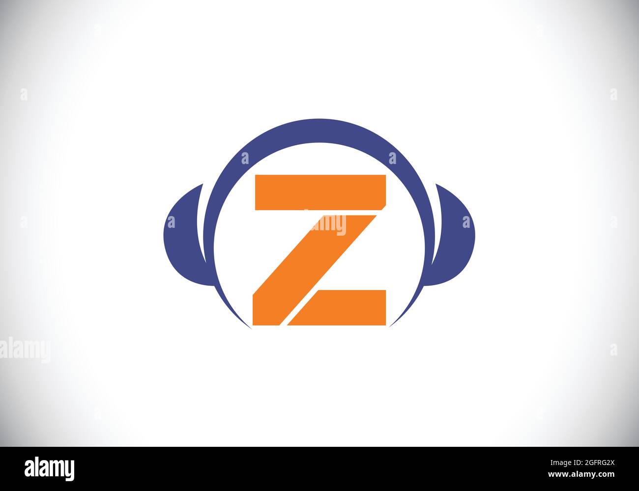 Initial Z monogram alphabet with a headphone. Headphone Logo. Music ...