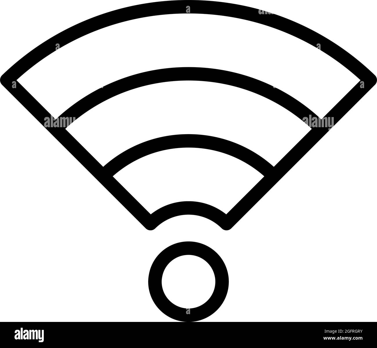 illustration vector and logo wifi outlines style. icon on white ...