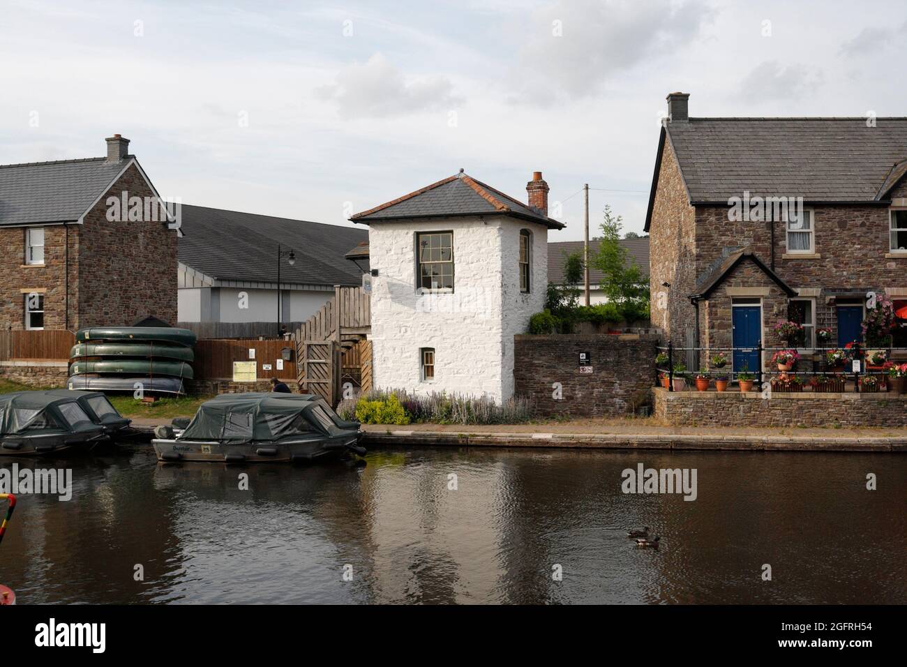 Brecon canal basin wharf in Wales UK, the former weights and measures ...
