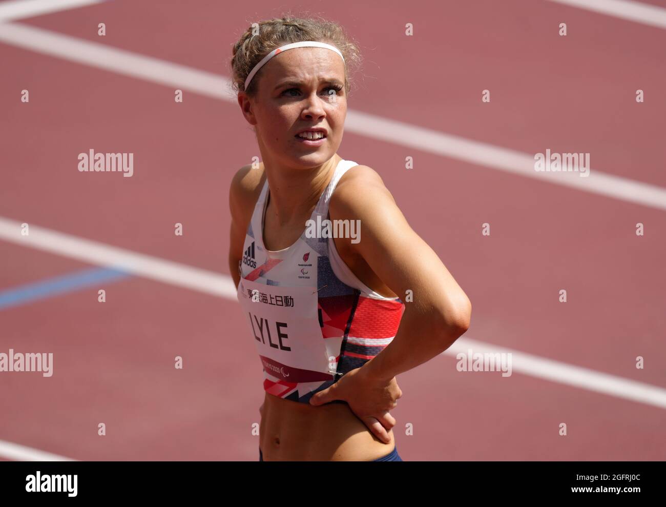 Great Britain's Maria Lyle after competing in the Women's 100m - T35 ...