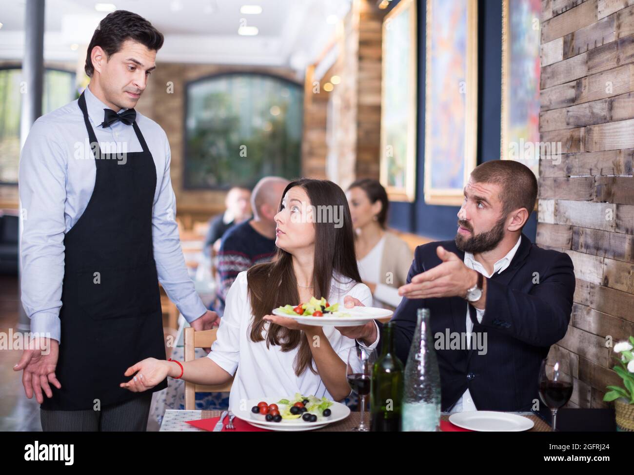 Angry waiter menu hi-res stock photography and images - Alamy
