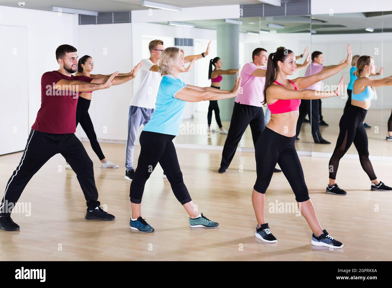 People training at dance class Stock Photo - Alamy