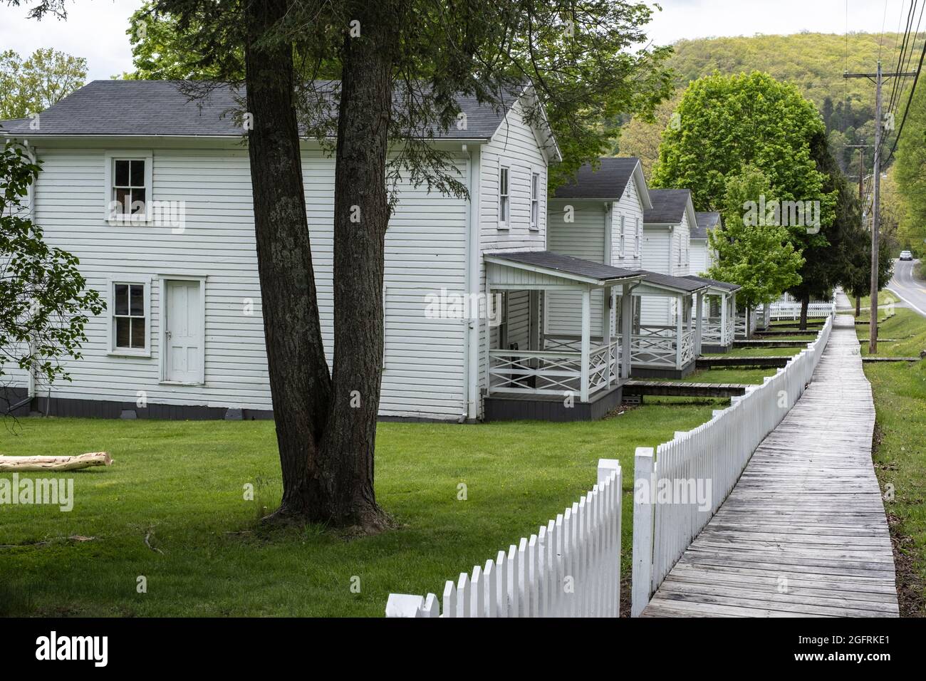 Cass, West Virginia, an Old Paper Mill Town. Housing for Workers Stock ...