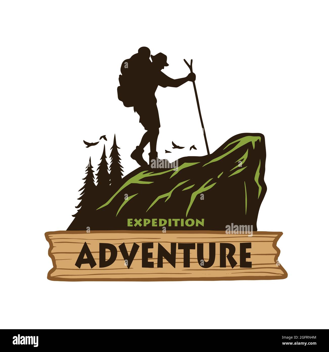 Hiking Symbol Vector