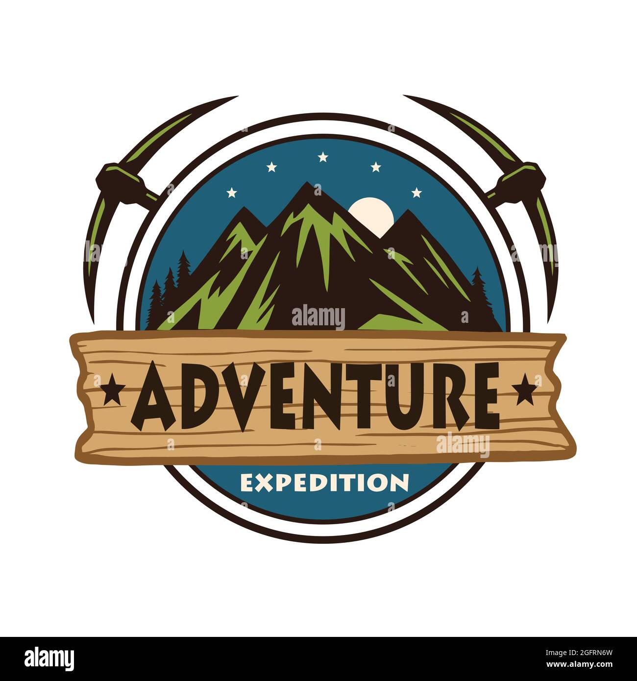 Adventure Mountain Logo Adventure Outdoor Mountain Logo Design Vector