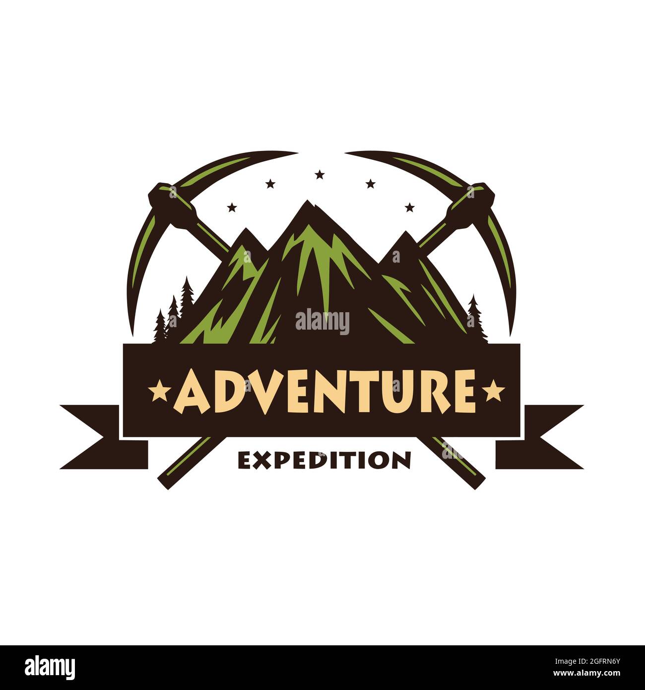 Mountain Climbing Adventure Logo Vector Stock Vector Image & Art - Alamy
