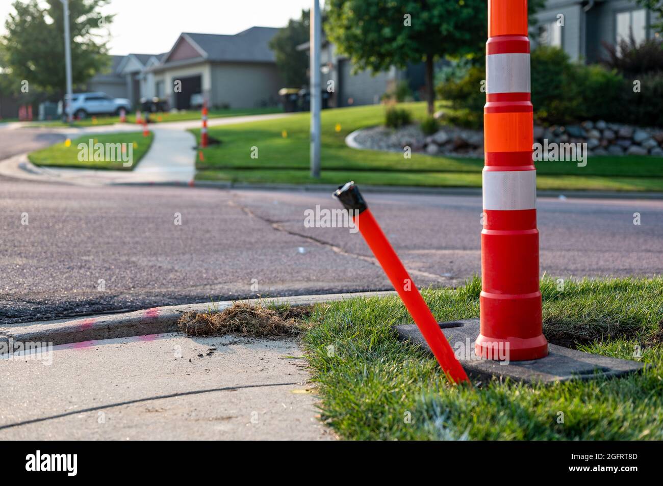 Directional underground boring to install plastic conduit for high ...
