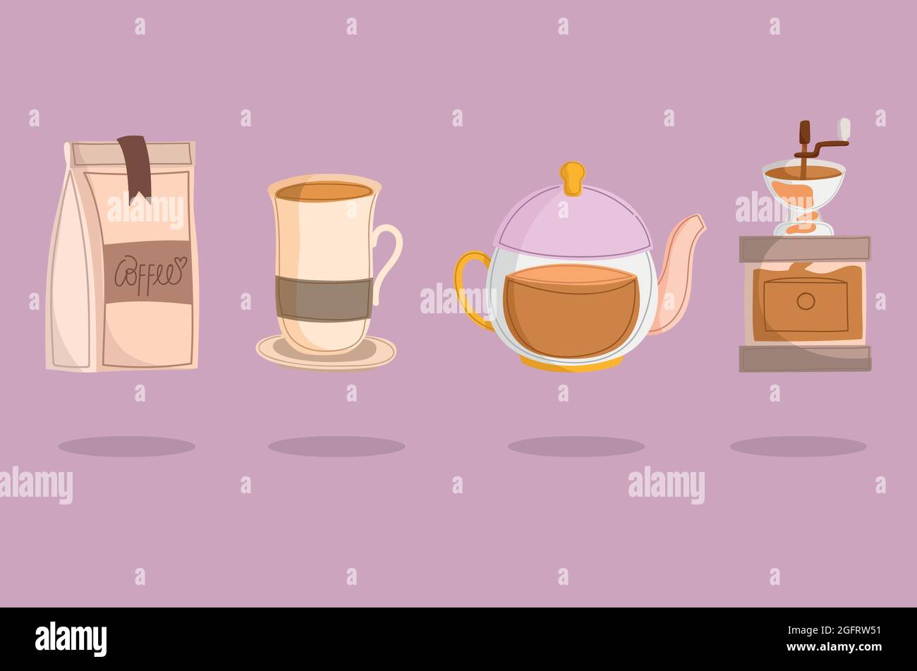 Coffee grinder package icon Stock Vector Images - Alamy