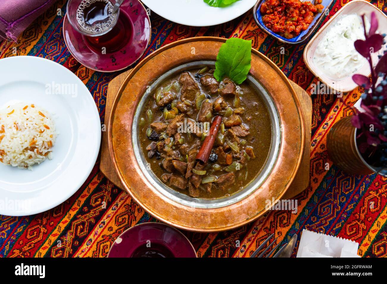Turkish lamb meat saute mutancana Stock Photo - Alamy