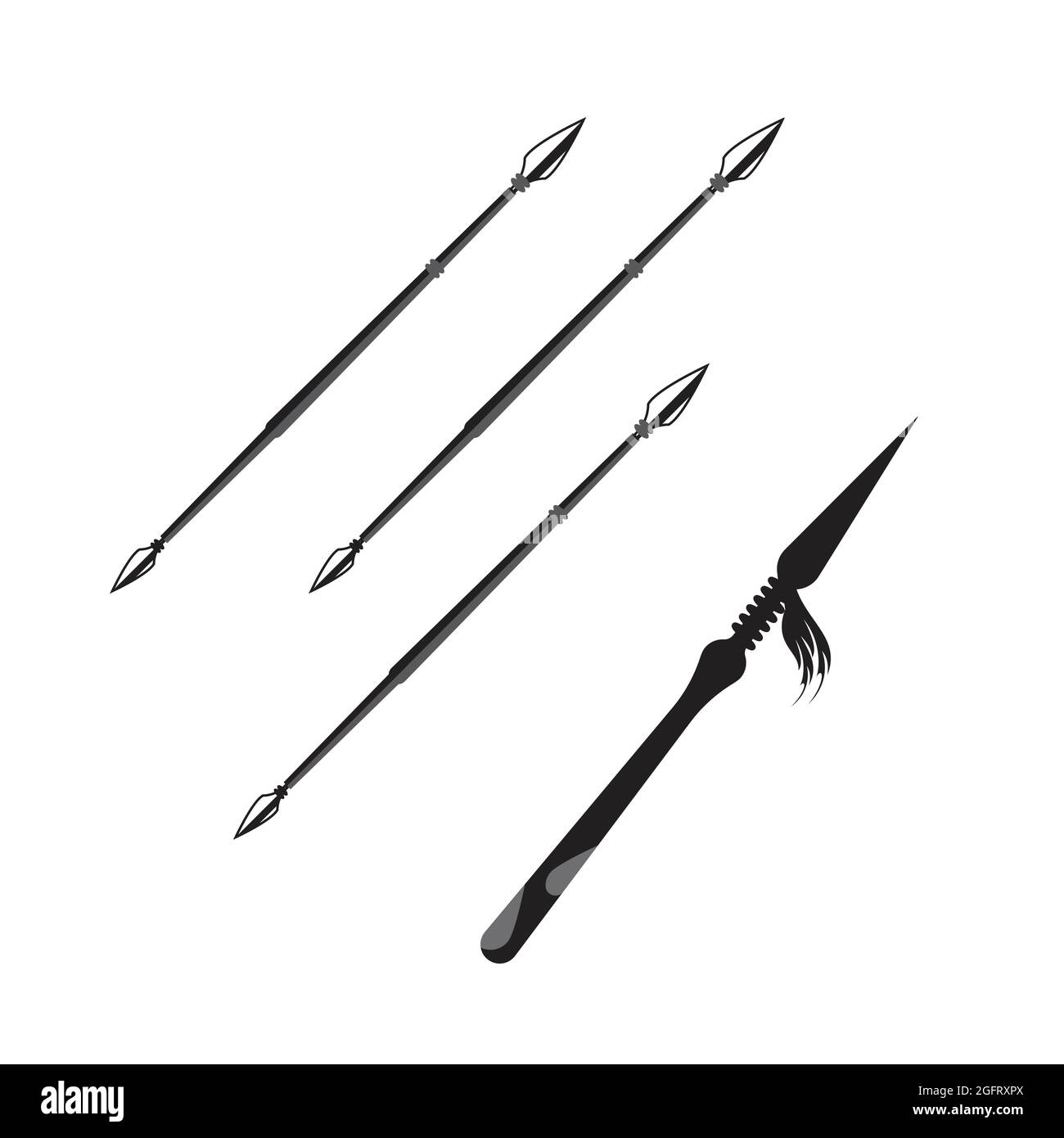 Medieval Spear Template Short Sword