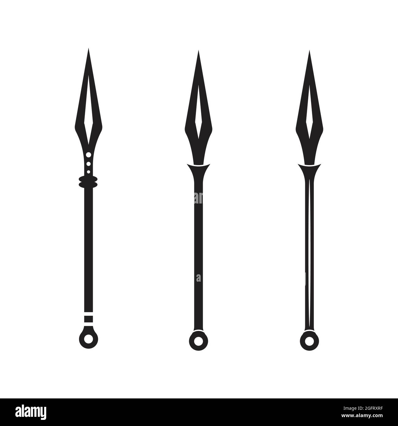 Spear Vector icon design illustration Template Stock Photo - Alamy