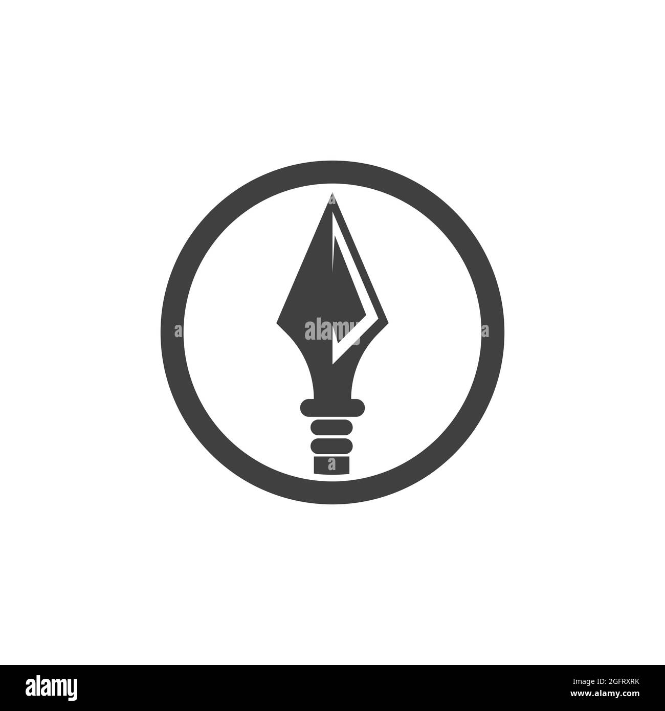 Spear Vector icon design illustration Template Stock Photo - Alamy