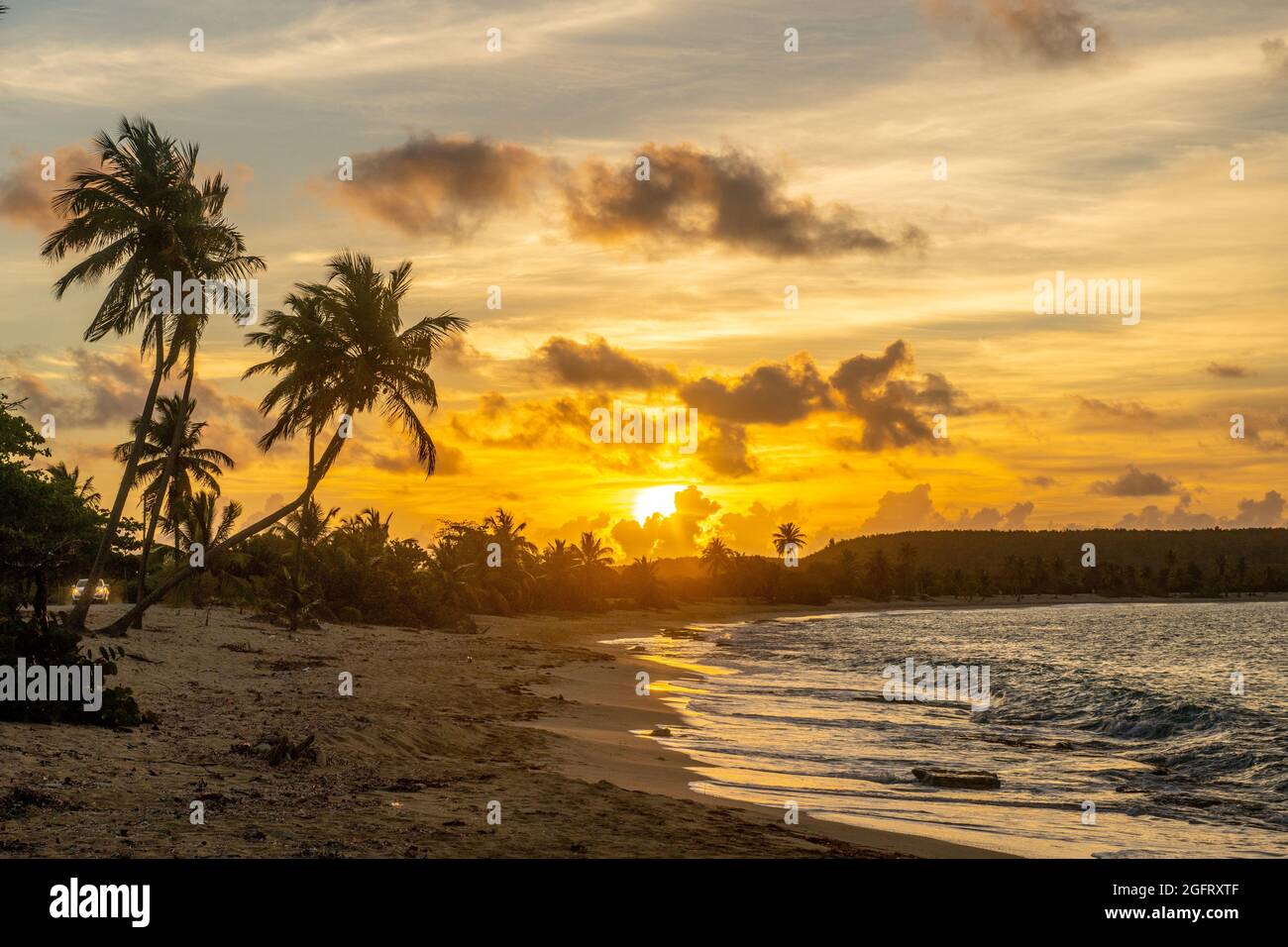 Sun rising over the beach - Puerto Rico Stock Photo - Alamy