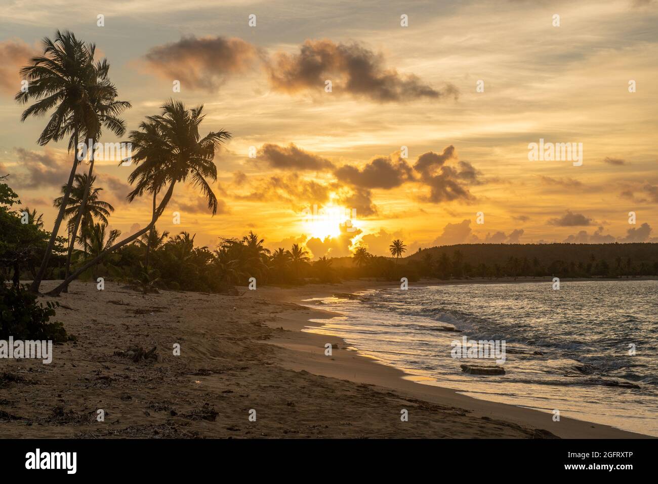Sun rising over the beach - Puerto Rico Stock Photo - Alamy