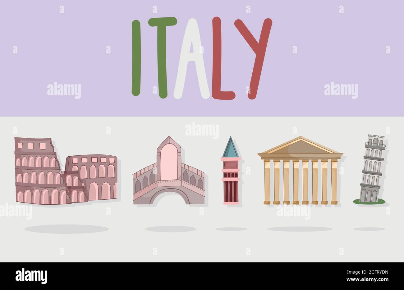 italy famous landmark Stock Vector Image & Art - Alamy