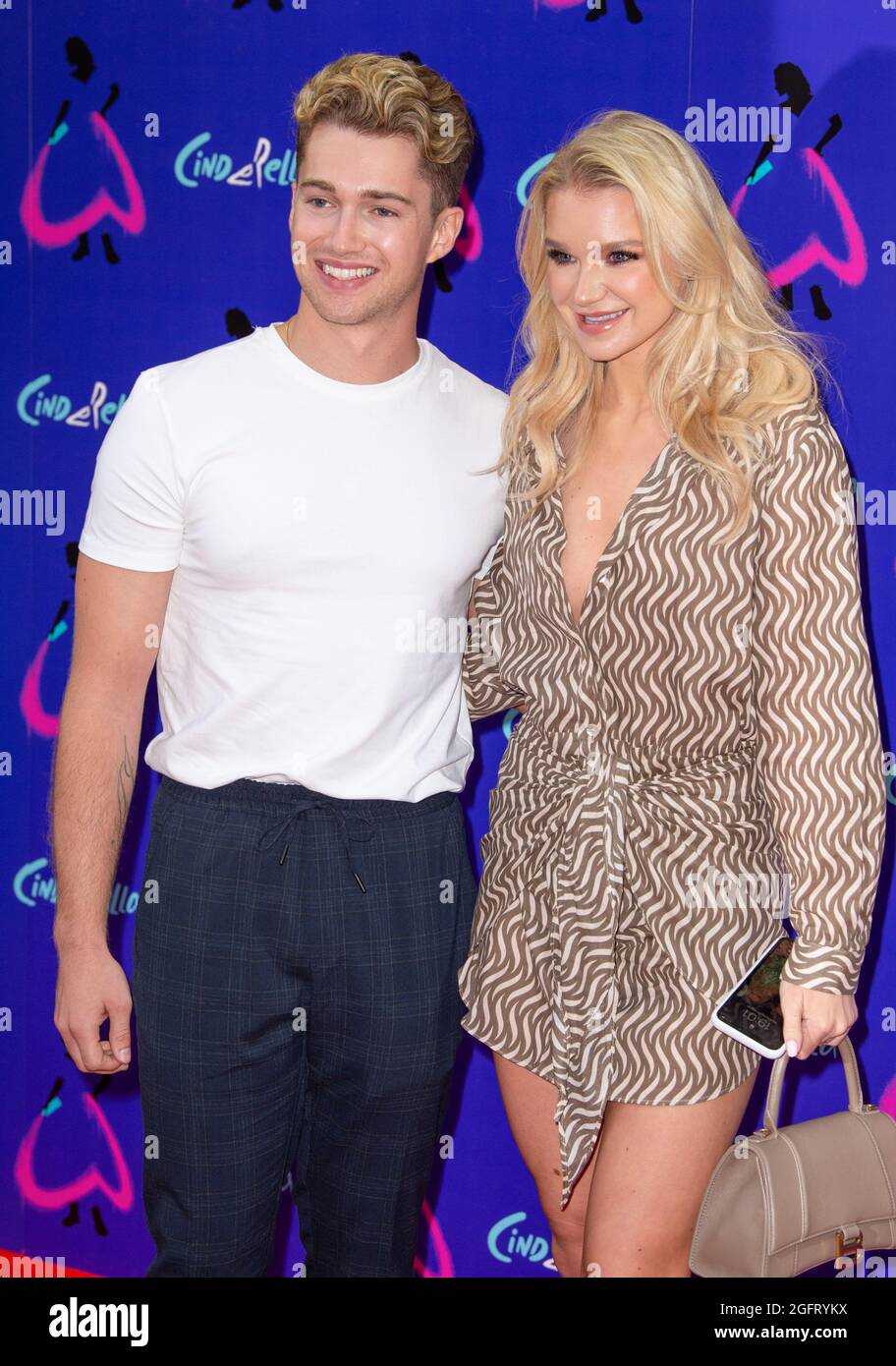 London, UK. 25th Aug, 2021. AJ Pritchard and Abbie Quinnen attend ...