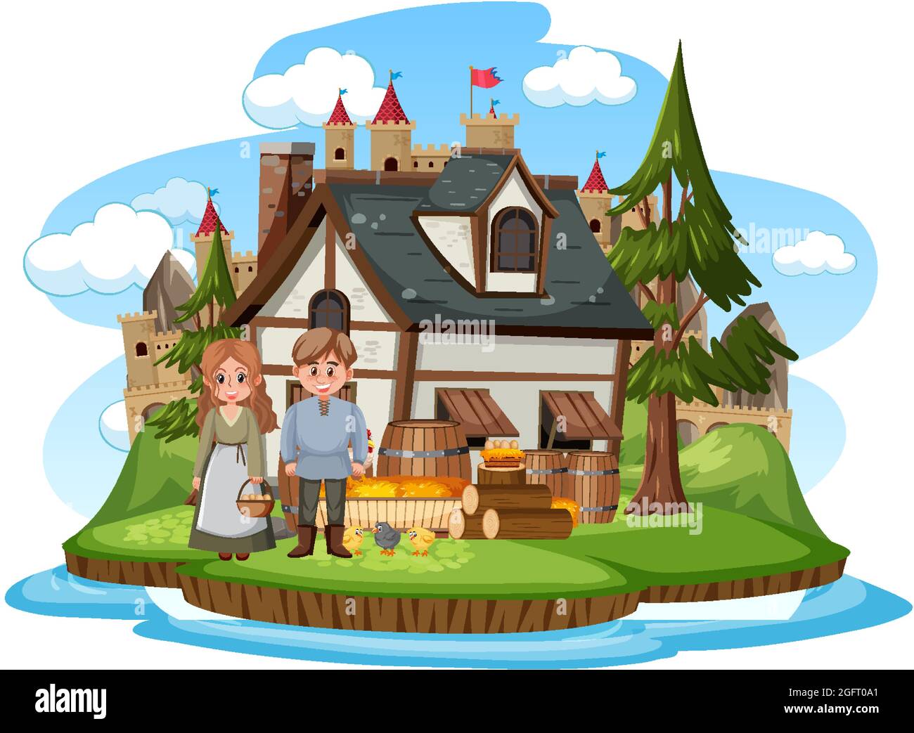 Villagers vector vectors hi-res stock photography and images - Alamy
