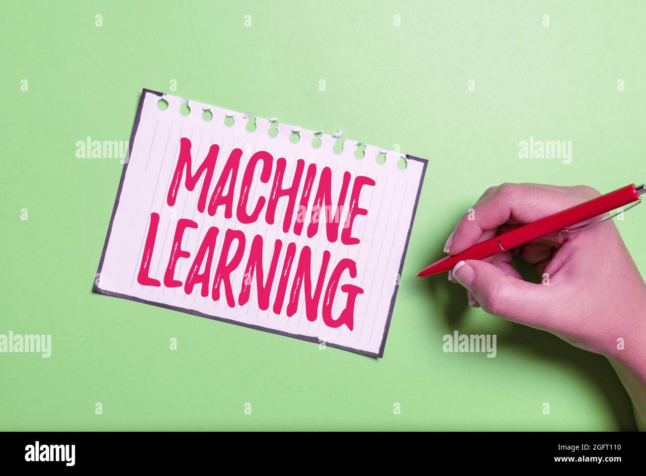 Hand writing sign Machine Learning. Business concept scientific study ...