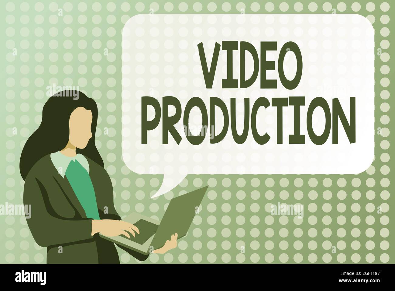 Conceptual display Video Production. Internet Concept process of ...