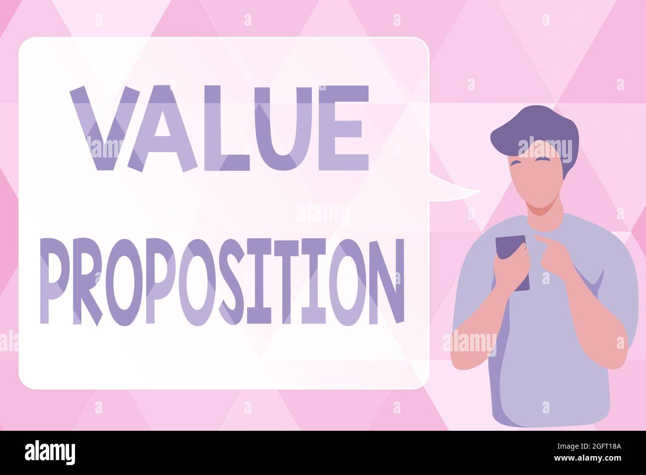Text showing inspiration Value Proposition. Conceptual photo make a ...