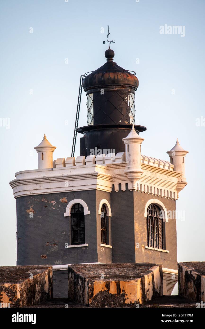 View of El Morro Lighthouse from Castillo San Felipe del Morro - Puerto ...