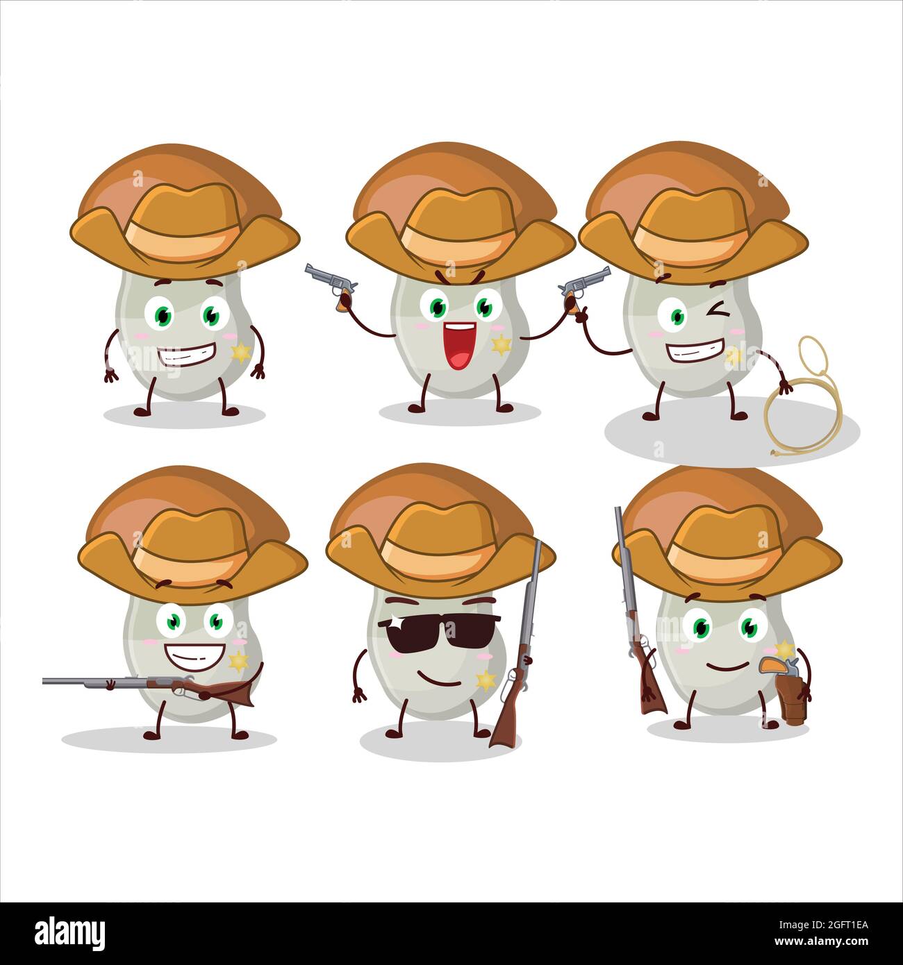 Cool cowboy aspen cartoon character with a cute hat. Vector ...