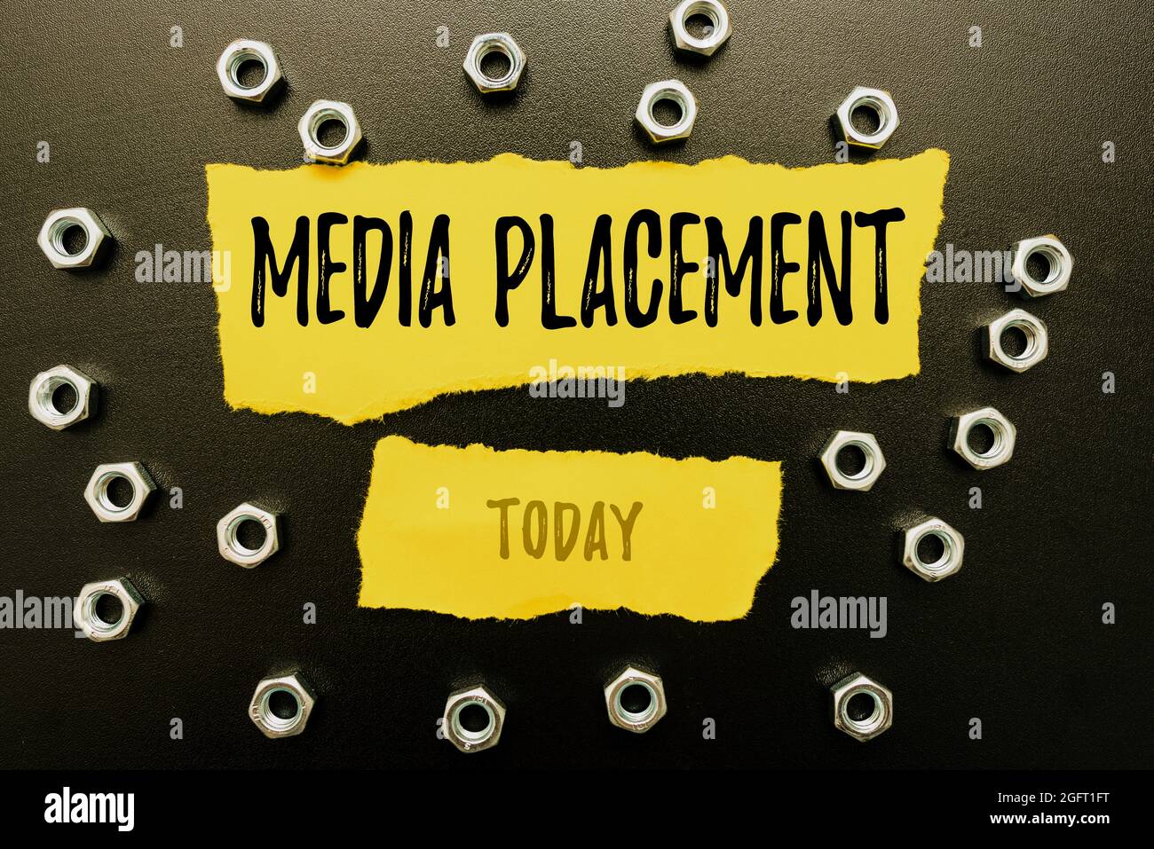 Sign displaying Media Placement. Business overview the method of ...