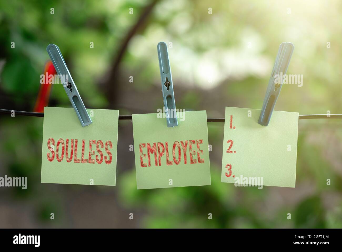 Conceptual caption Soulless Employee. Internet Concept lack human ...