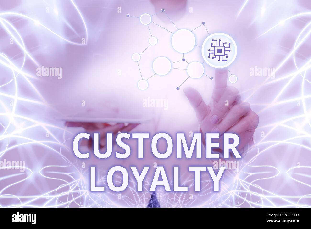 Text showing inspiration Customer Loyalty. Business showcase customers ...