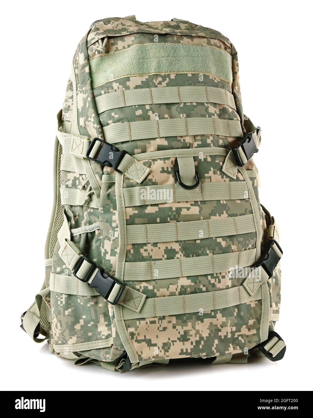 Military backpack on white background Stock Photo - Alamy