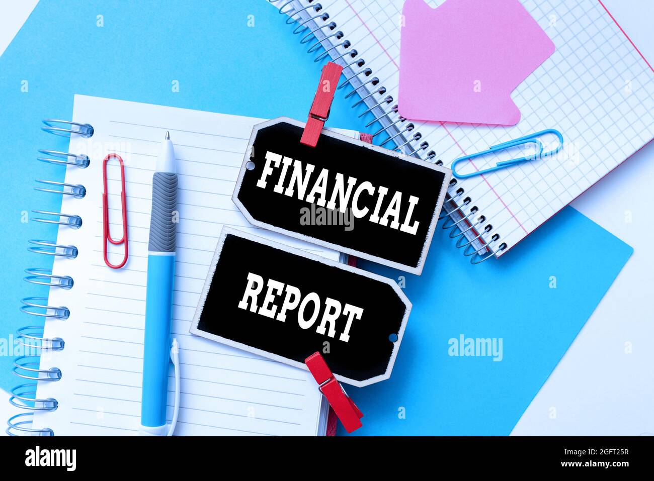 Handwriting text Financial Report. Business showcase formal records of ...