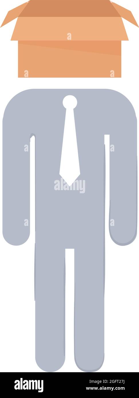 businessman box in head Stock Vector Image & Art - Alamy