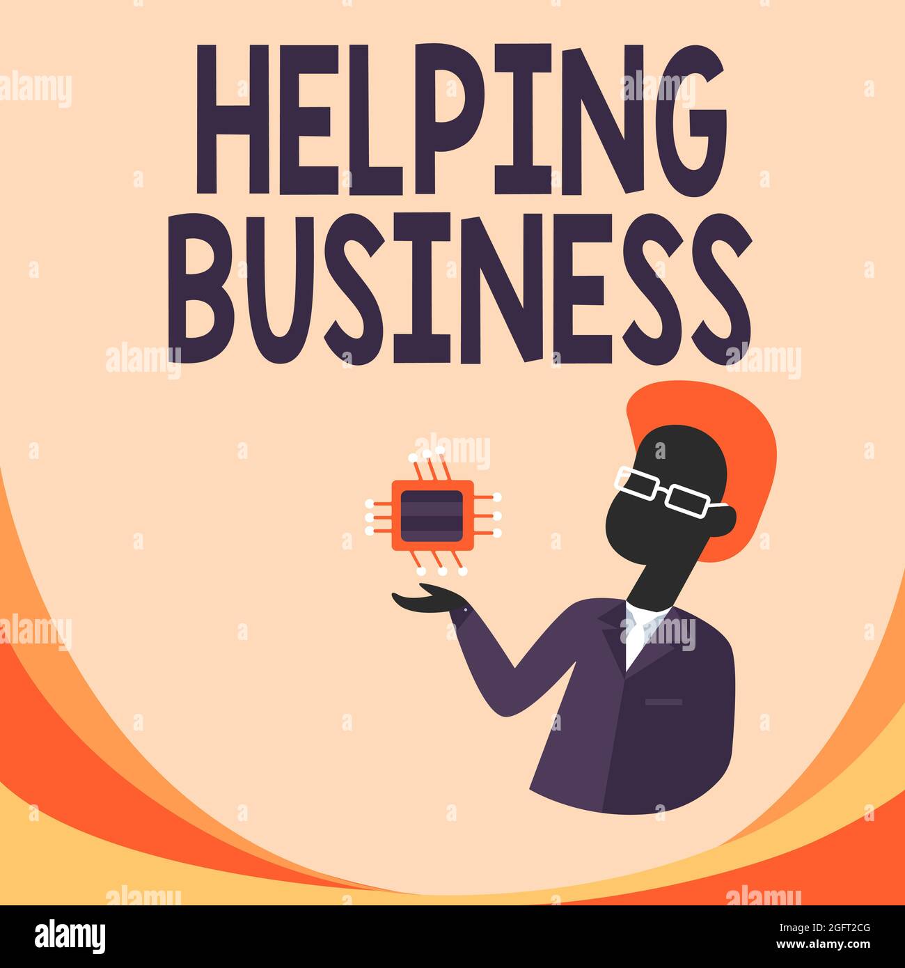 Hand writing sign Helping Business. Business approach improving some ...