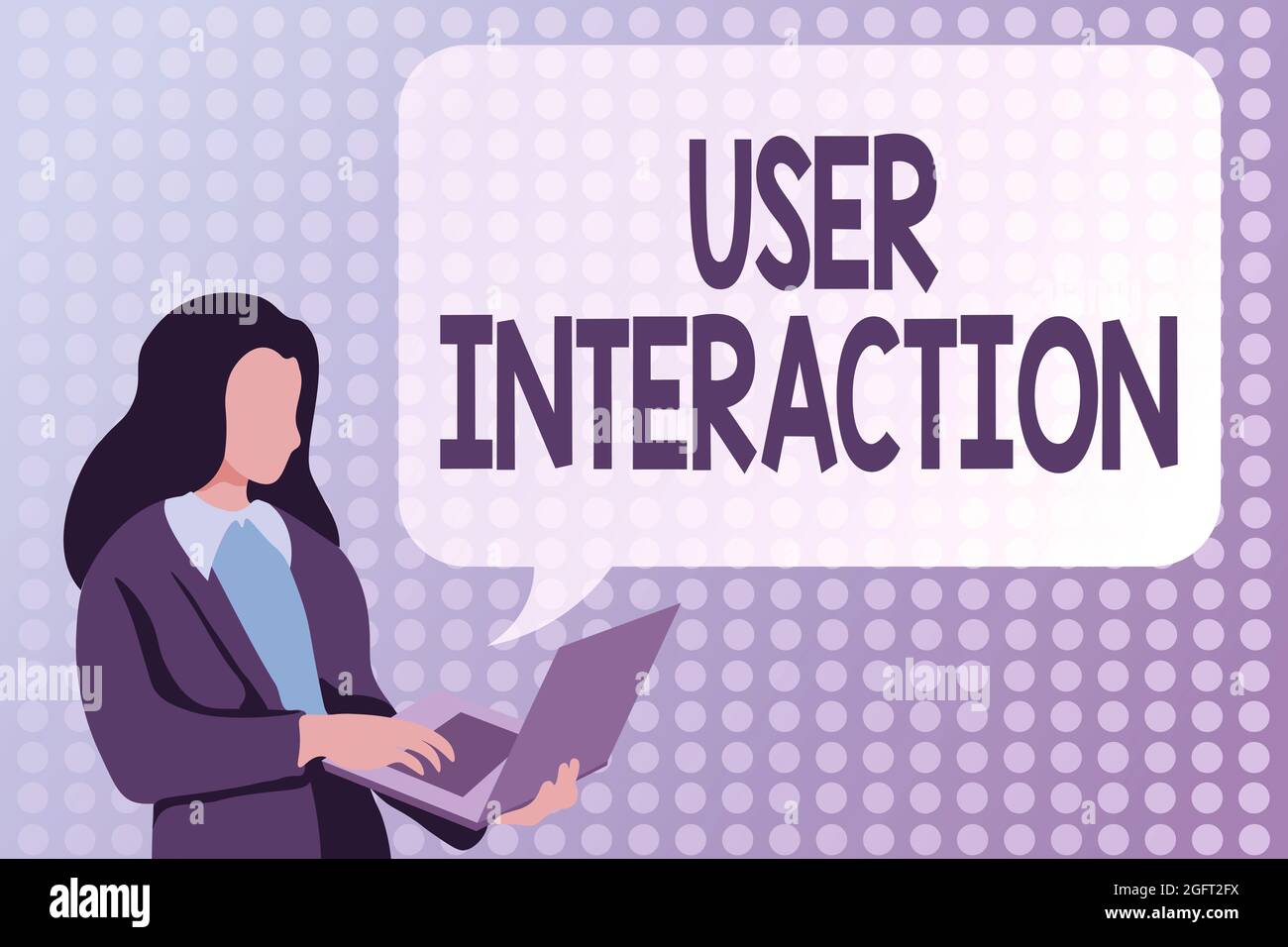 Hand writing sign User Interaction. Business showcase the conduit ...