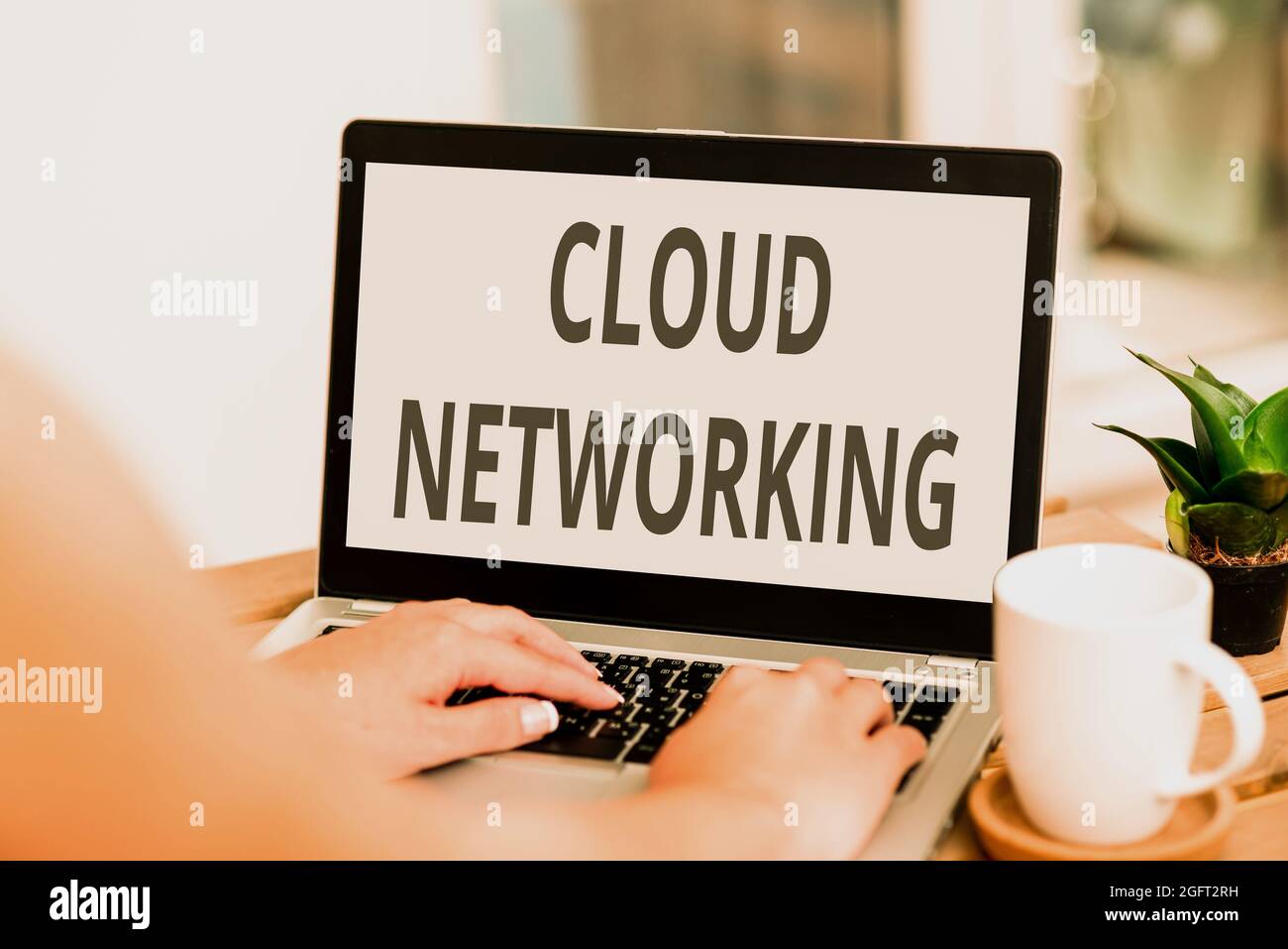 Conceptual caption Cloud Networking. Concept meaning sourcing and ...