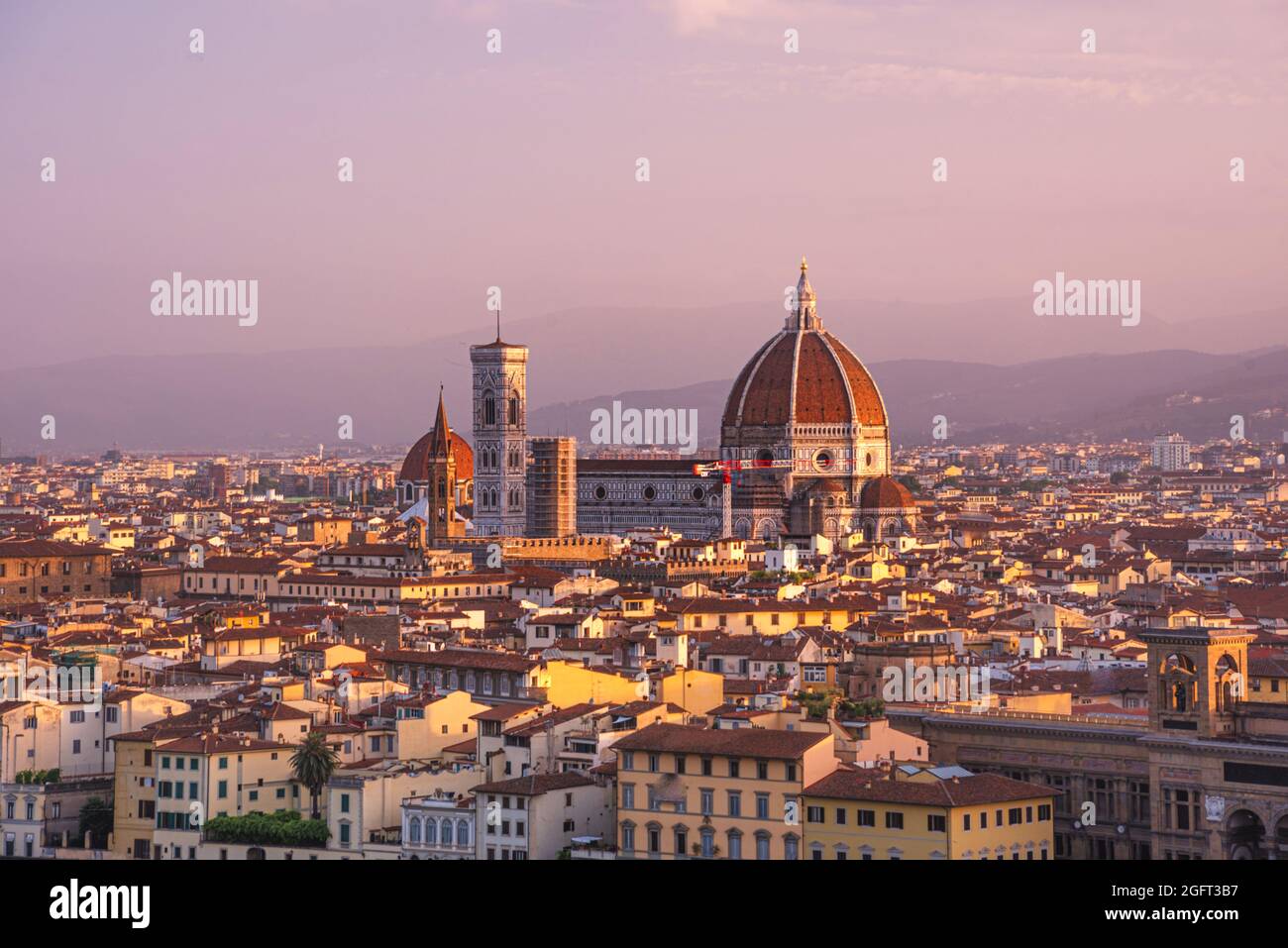 Beautiful cityscape of Florence with Santa Maria del Fiore cathedral ...
